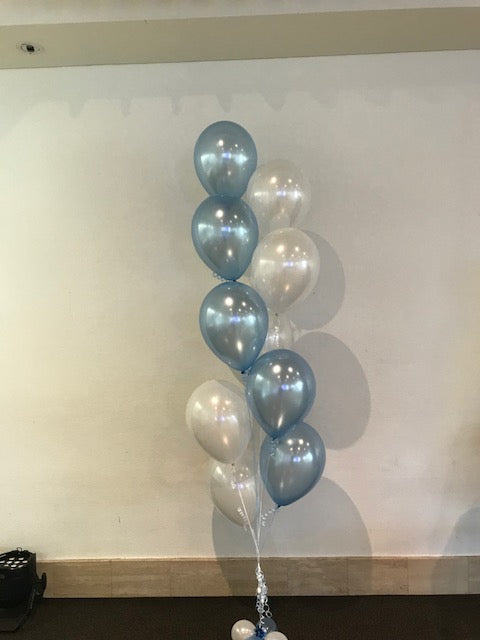 10 Balloon Floor Staggered Arrangement with Hi Float (2-3 Days float t ...