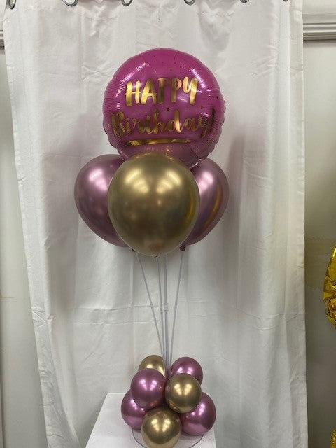 Blue or Pink Birthday Balloon Stand – Balloon HQ